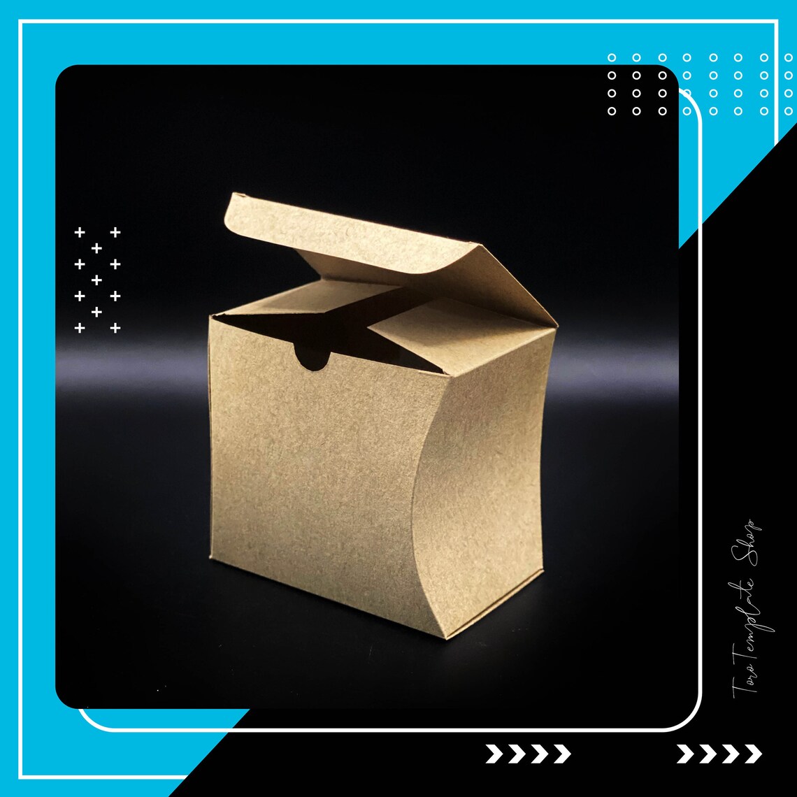 Curved Box Template Cookies Box Template Gift Box Template - Etsy