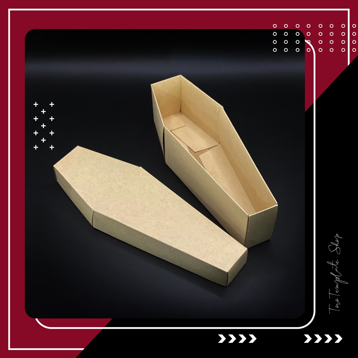Vampire Coffin Box Template, Gift Box Template, Jewelry Box Template ...