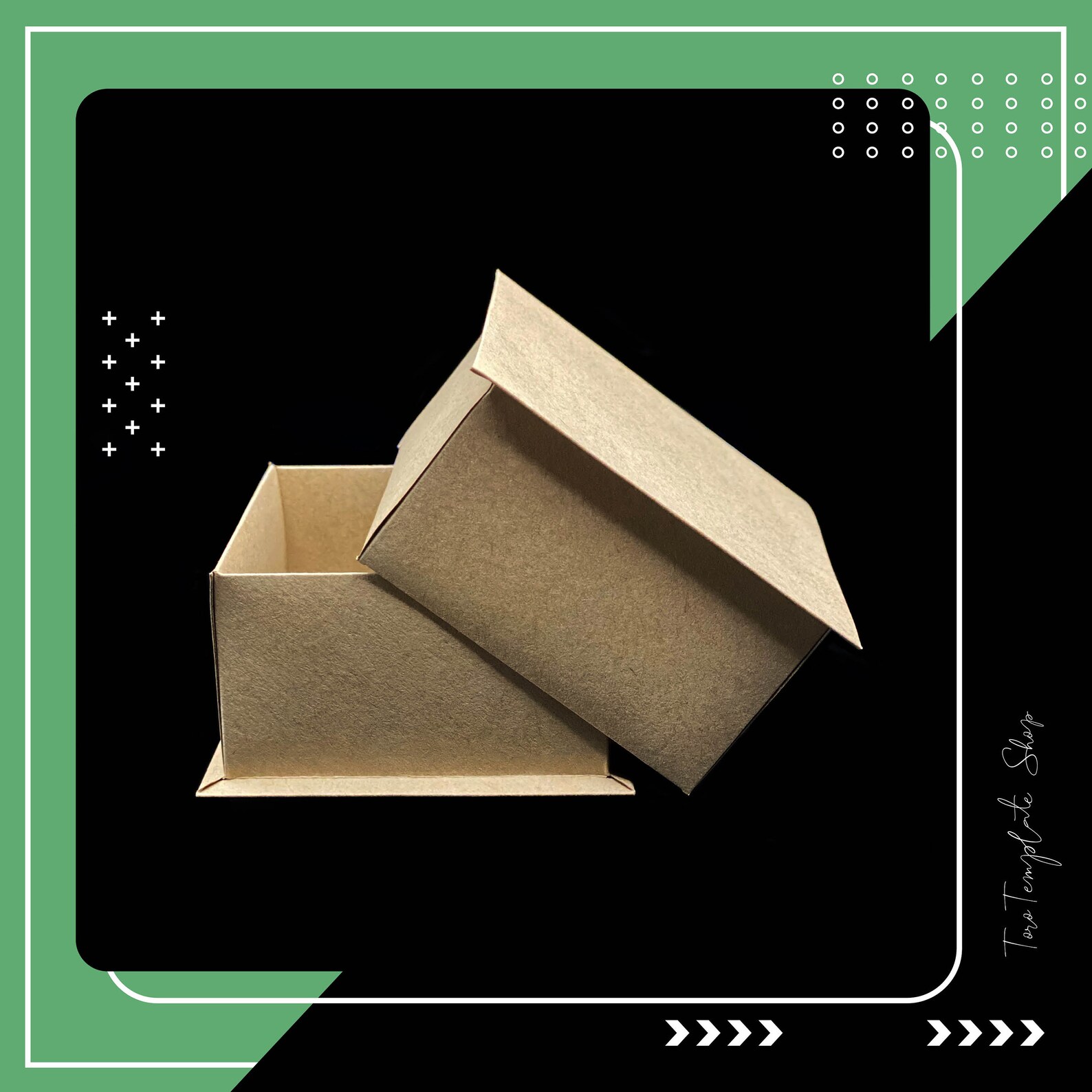 Rectangle Box With Lid Template, Gift Box Template, Candy Box Template ...