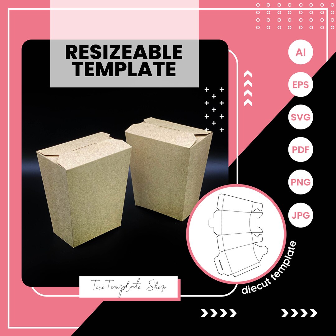 Trapezoid Box Template, Food Box Template, Cookies Box Template, Candy ...
