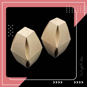 Curved Box Template, Gift Box Template, Candy Box Template, Resizeable ...