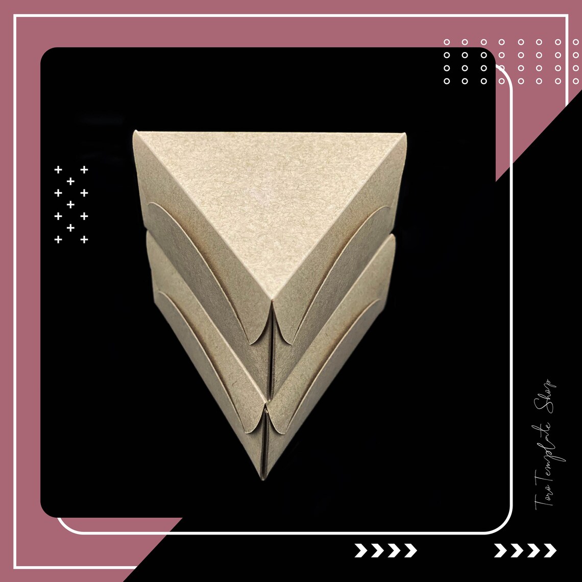 Triangle Box Template, Gift Box Template, Candy Box Template, Cookies ...