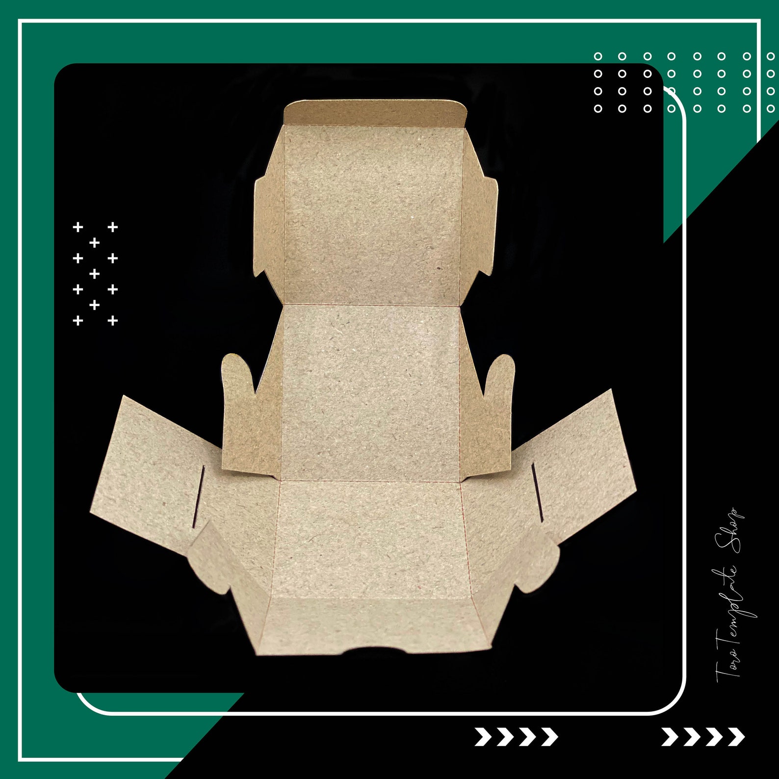 Square Box Template, Gift Box Template, Candy Box Template, Cookies Box ...