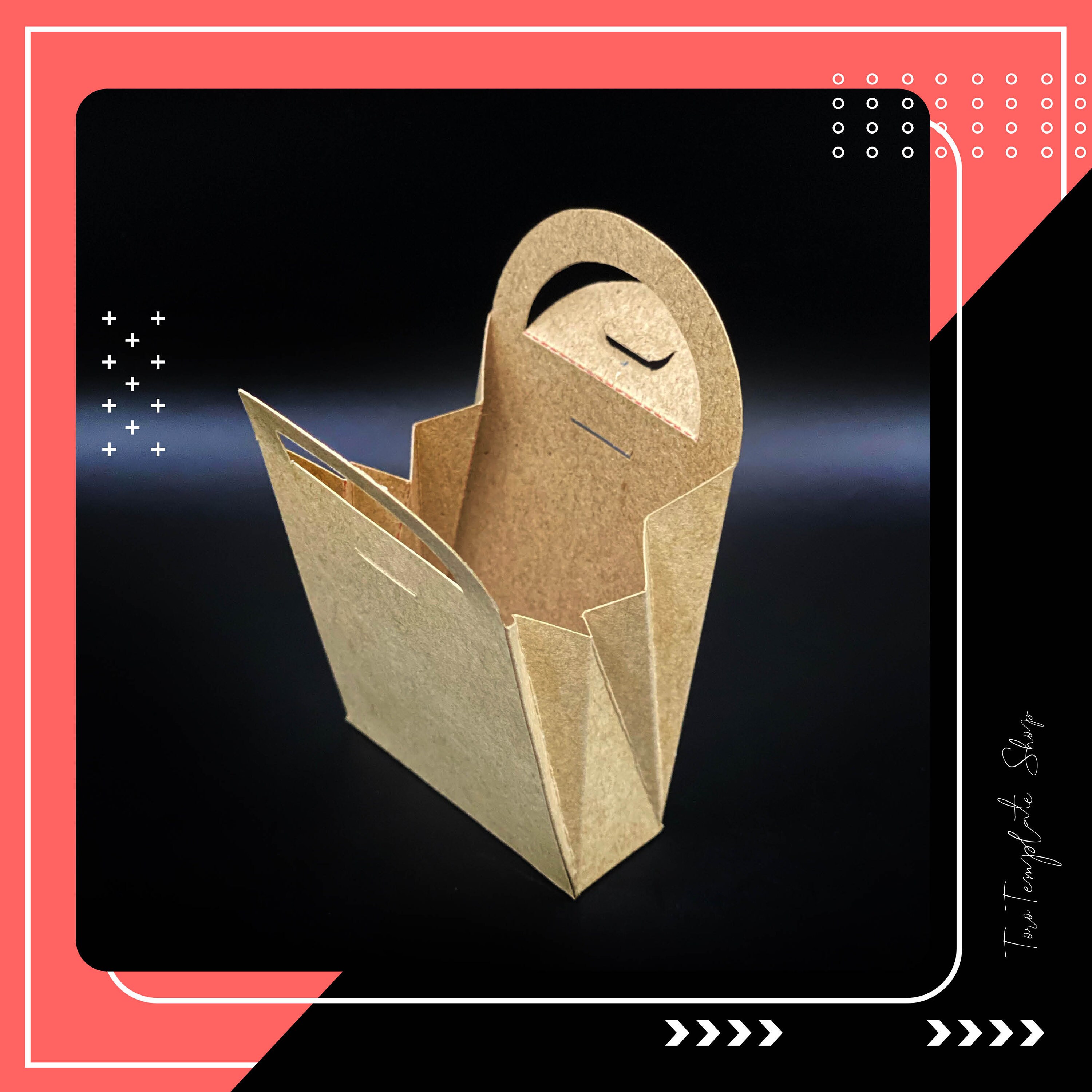 Handle Box Template, Box Template, Gift Box Template, Candy Box ...