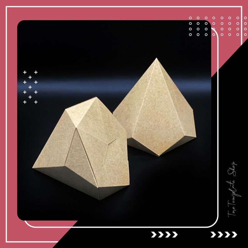 Diamond Shape Box Template, Gift Box Template, Candy Box Template ...