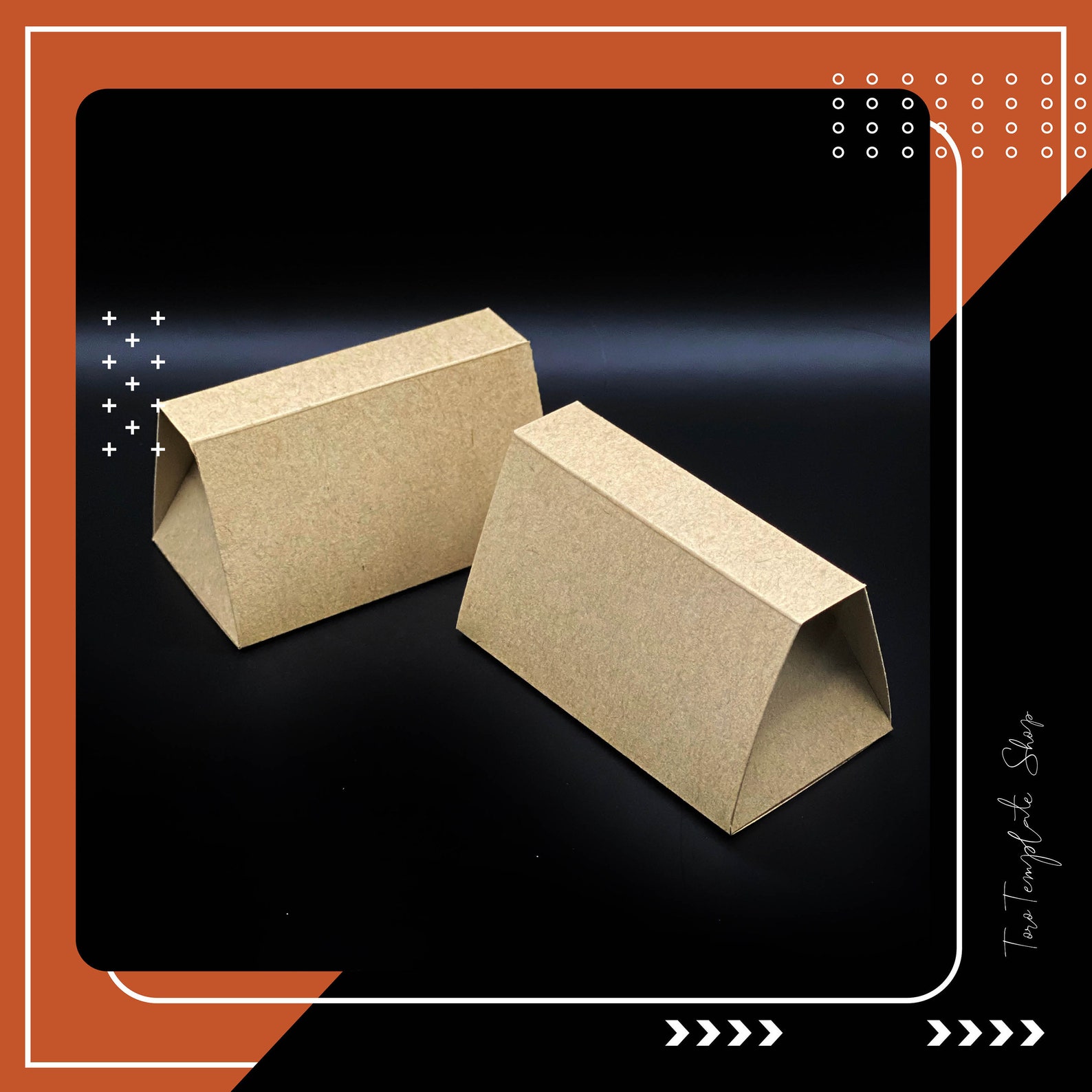 Trapezoid Box Template, Gift Box Template, Candy Box Template, Cookies ...