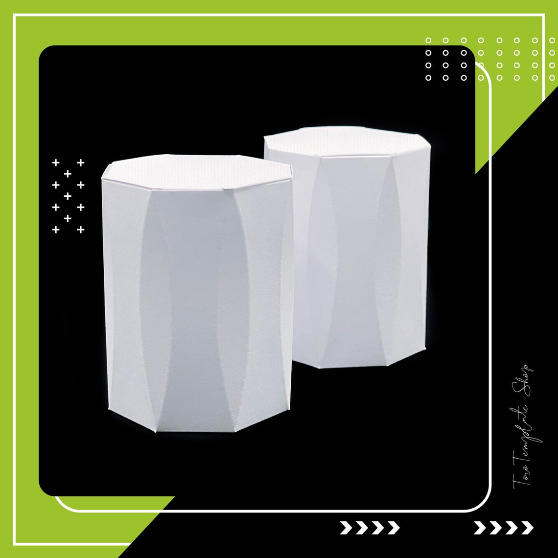 Octagon Box Template, Curved Angle Box Template, Gift Box Template ...