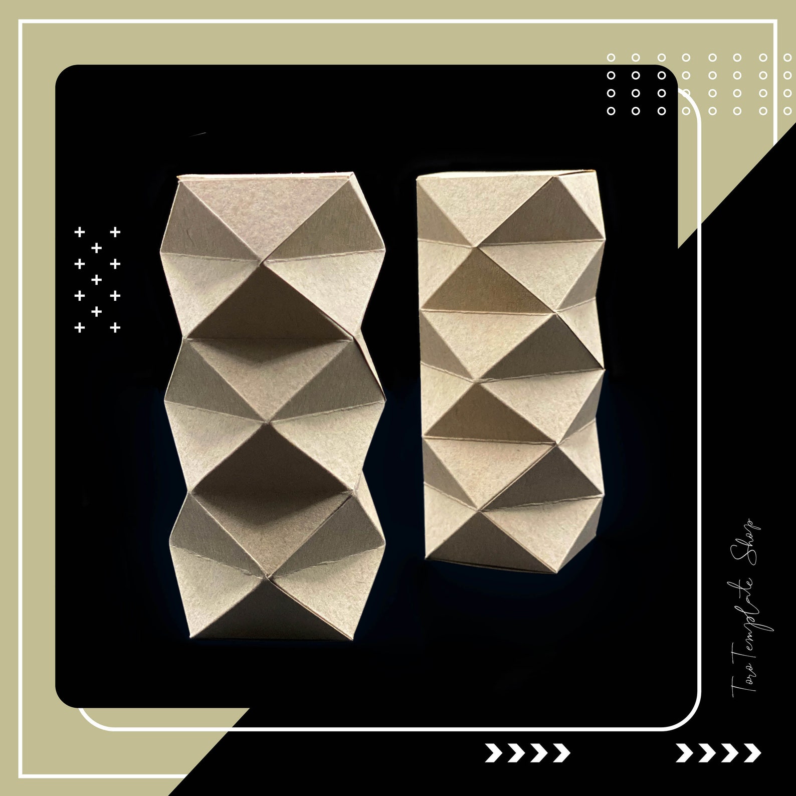 Zigzag Box Template, Gift Box Template, Candy Box Template, Resizeable ...