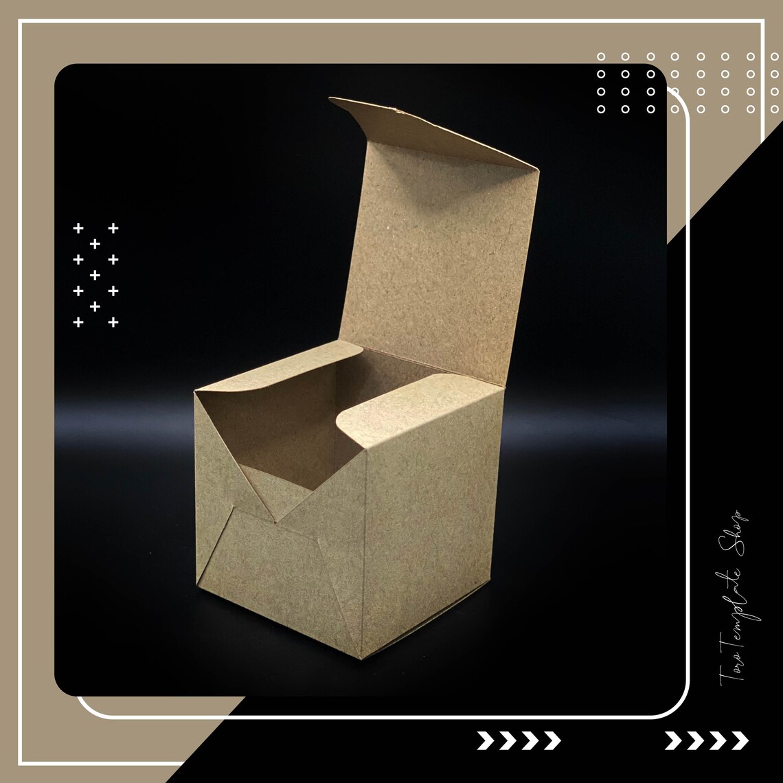 Square Box Template Cookies Box Template Gift Box Template - Etsy