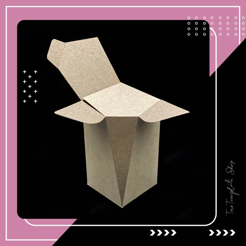 Cut Corner Box Template: Resizeable Gift/candy/cookie Box (digital ...