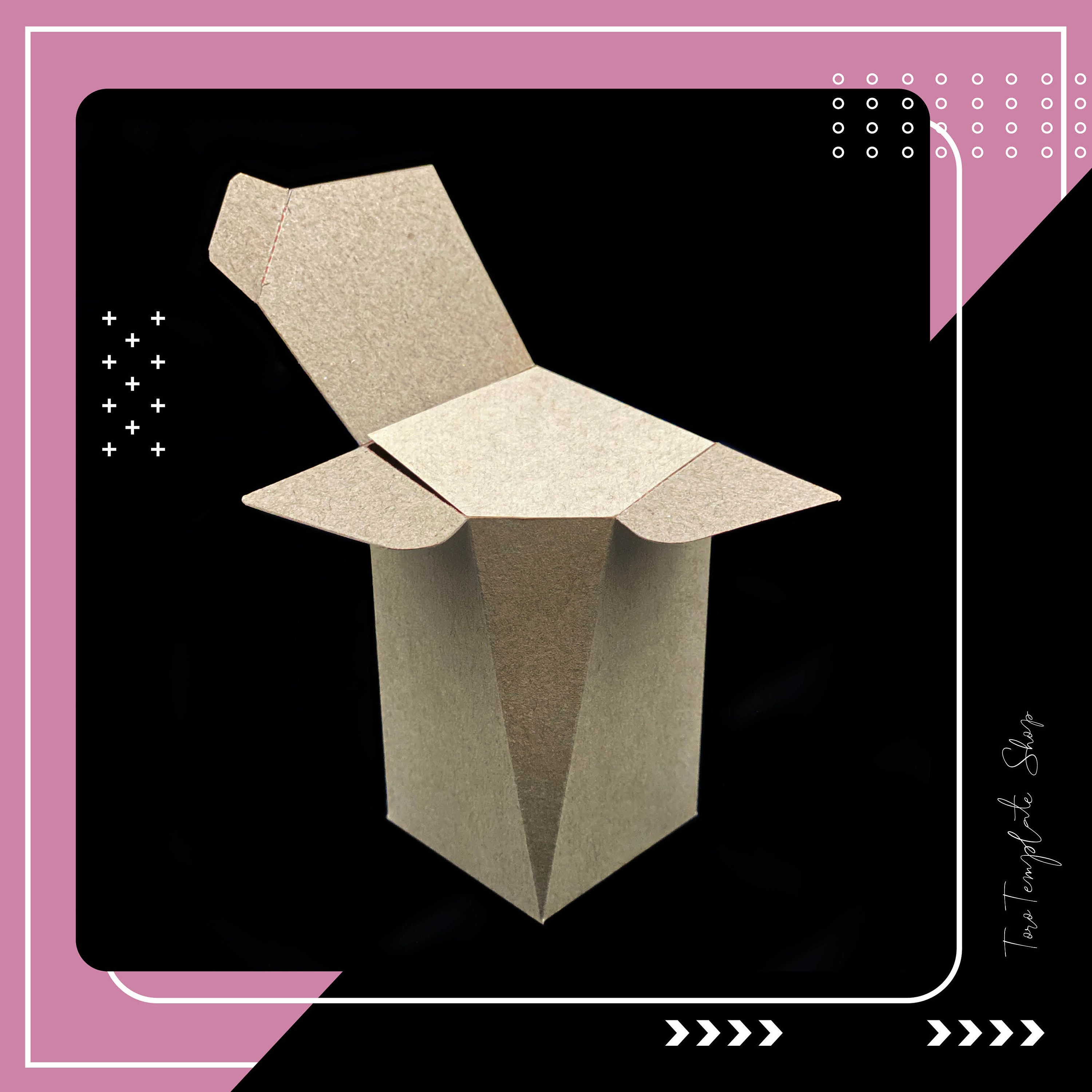 Cut Corner Box Template, Gift Box Template, Candy Box Template, Cookies ...