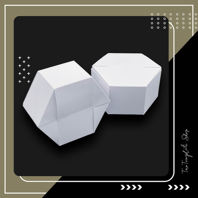 Hexagon Box Template, Gift Box Template, Candy Box Template, Resizeable ...