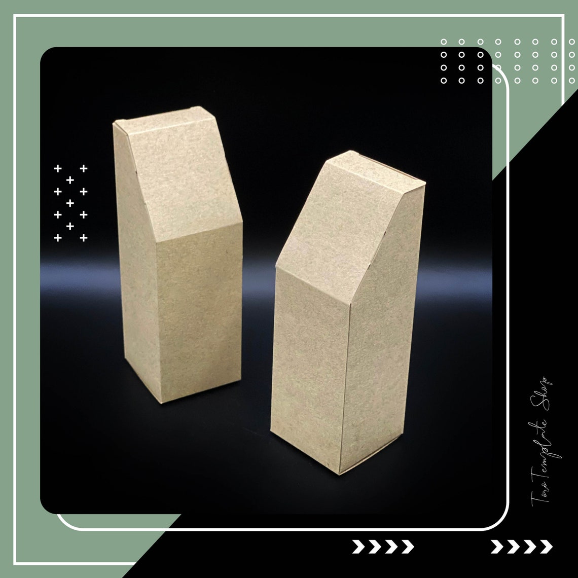 Trapezoid Box Template, Box Template, Gift Box Template, Candy Box ...