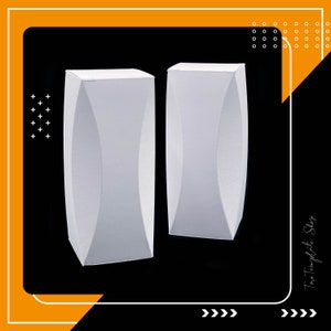 Curved Box Template, Gift Box Template, Candy Box Template, Resizeable ...