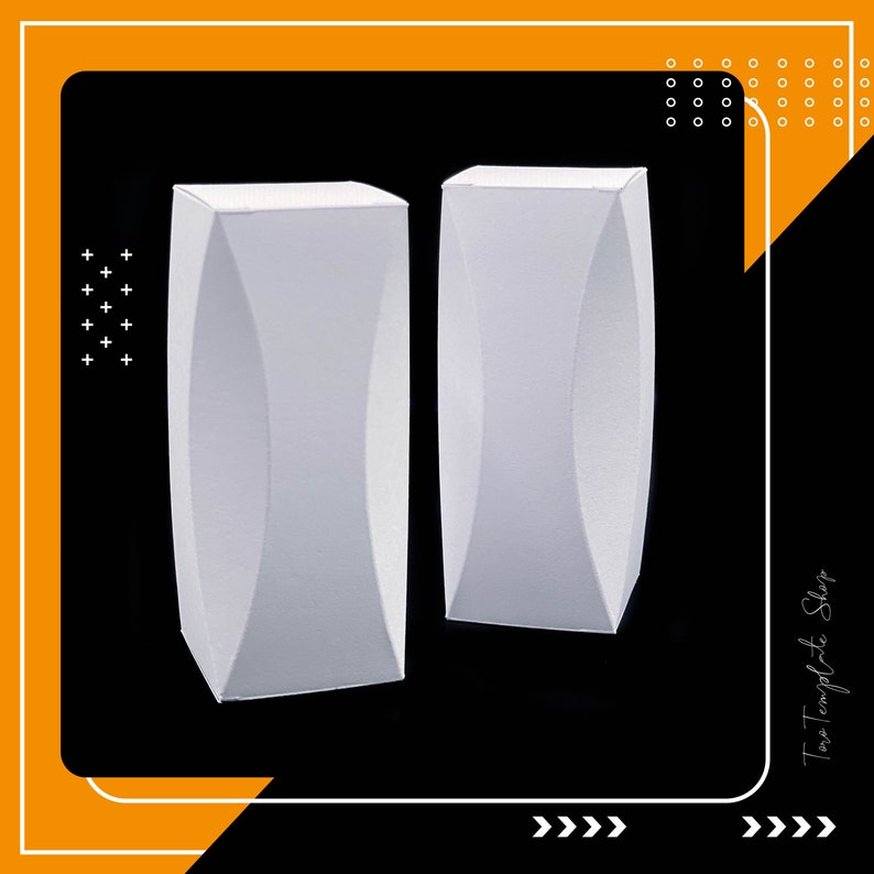 Curved Box Template, Gift Box Template, Candy Box Template, Resizeable ...