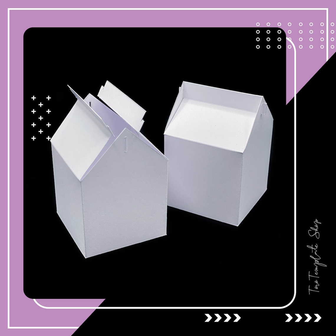 House Shape Box Template: Printable Gift/candy/cookie Box (digital ...