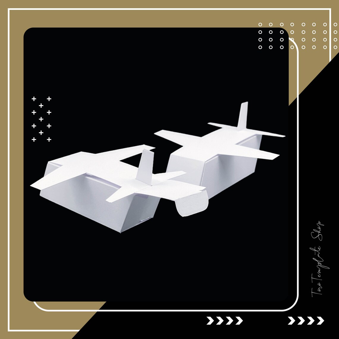 Aircraft Gift Box Template: Printable Airplane Shape (digital Download ...