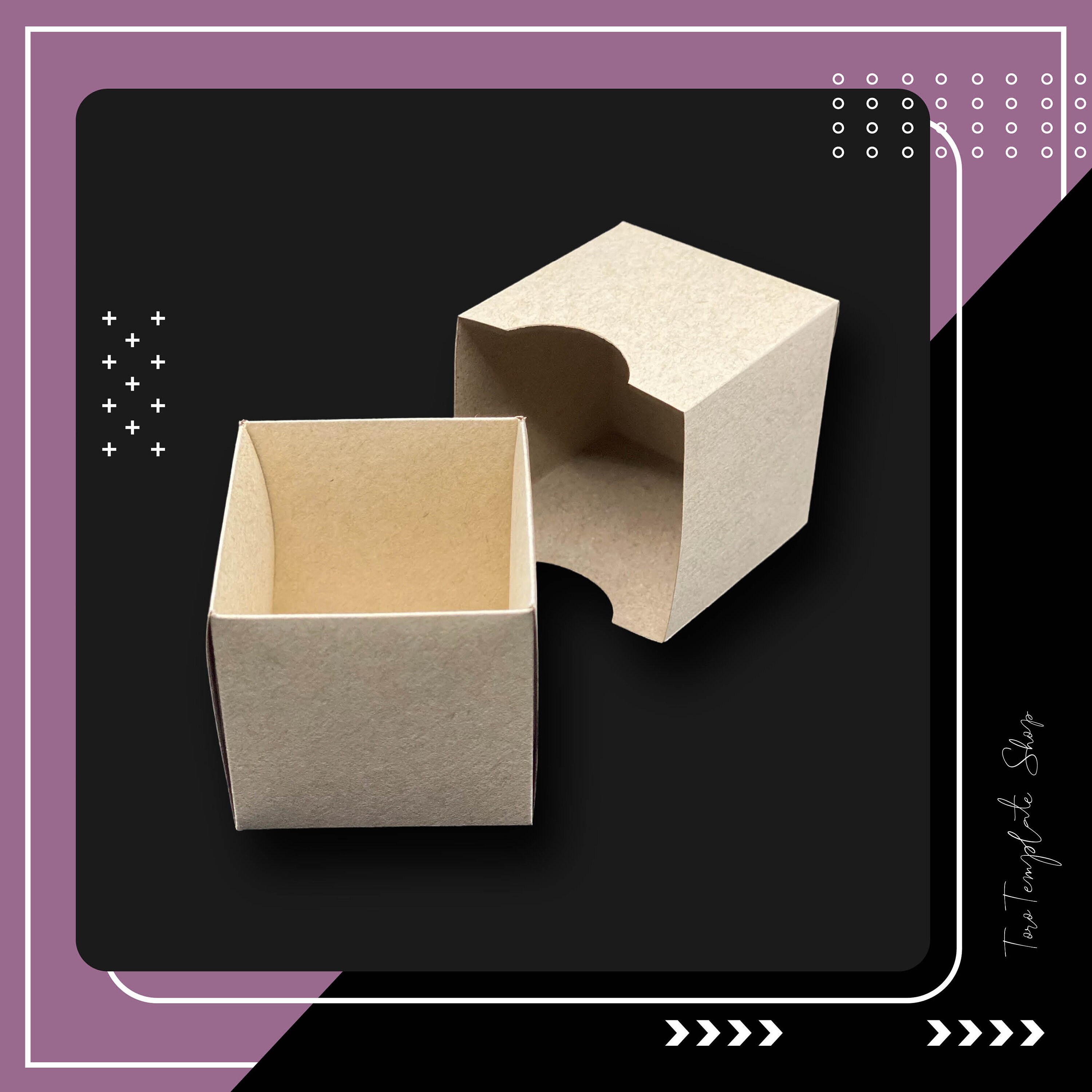 Box With Lid Template, Square Box Template, Gift Box Template, Cookie ...