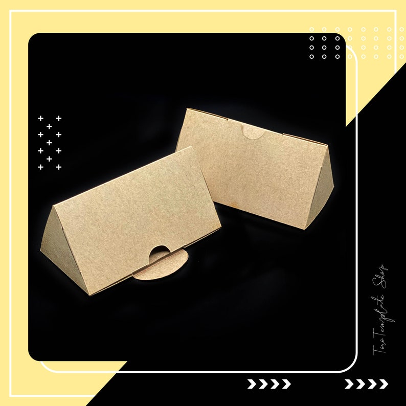 Triangle Box Template, Gift Box Template, Cookies Box Template, Candy ...