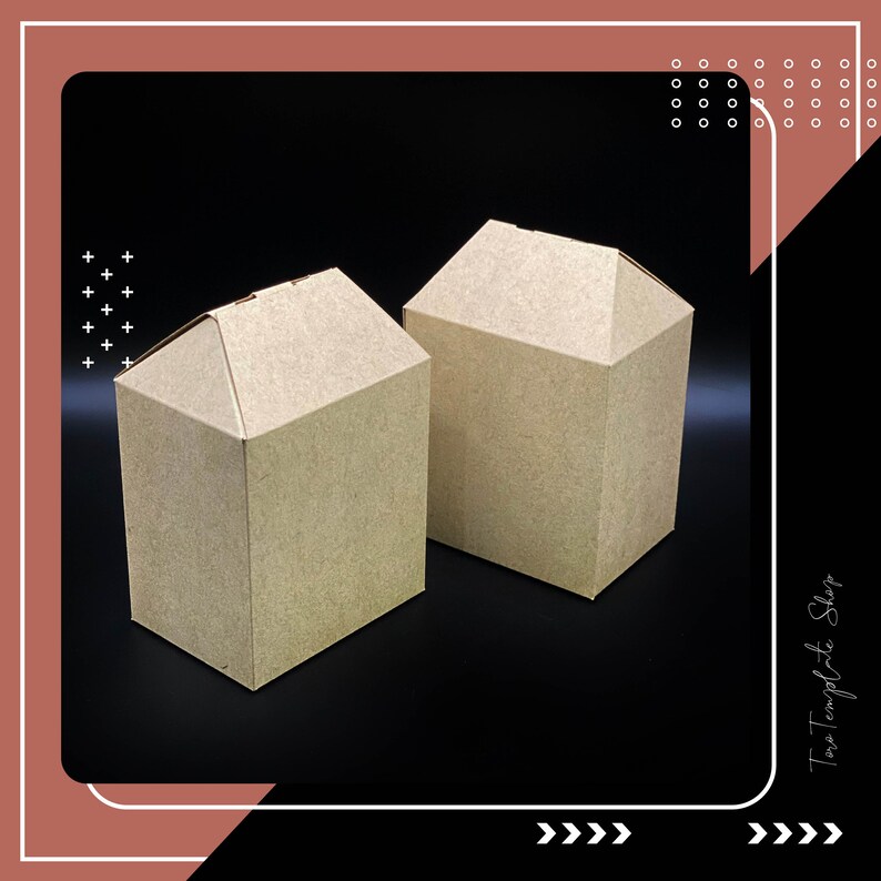 House Shape Gift Box Template: Resizeable Printable (digital Download ...