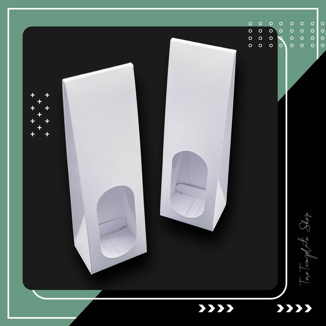 Tall Triangle Shape Box Template, Gift Box Template, Candy Box Template ...