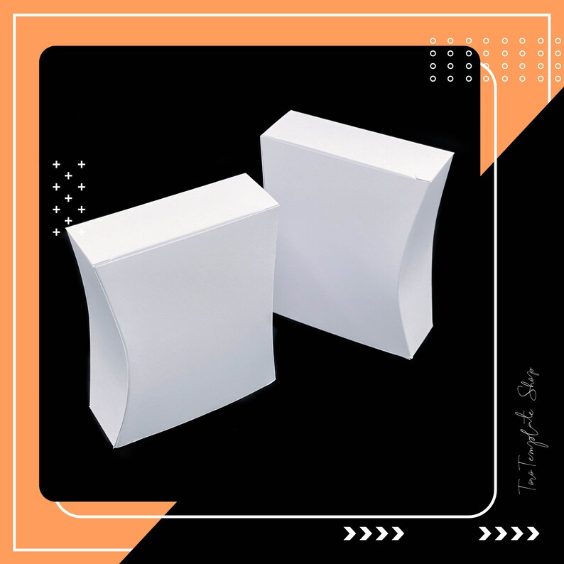 Curved Box Template, Gift Box Template, Candy Box Template, Resizeable ...