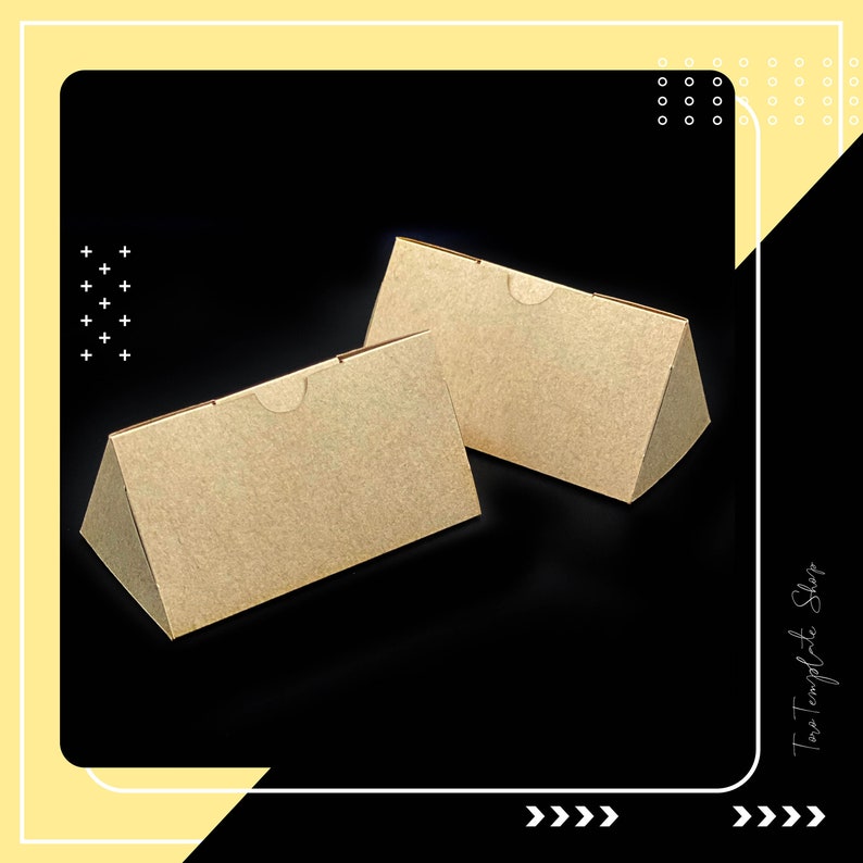 Triangle Box Template, Gift Box Template, Cookies Box Template, Candy ...