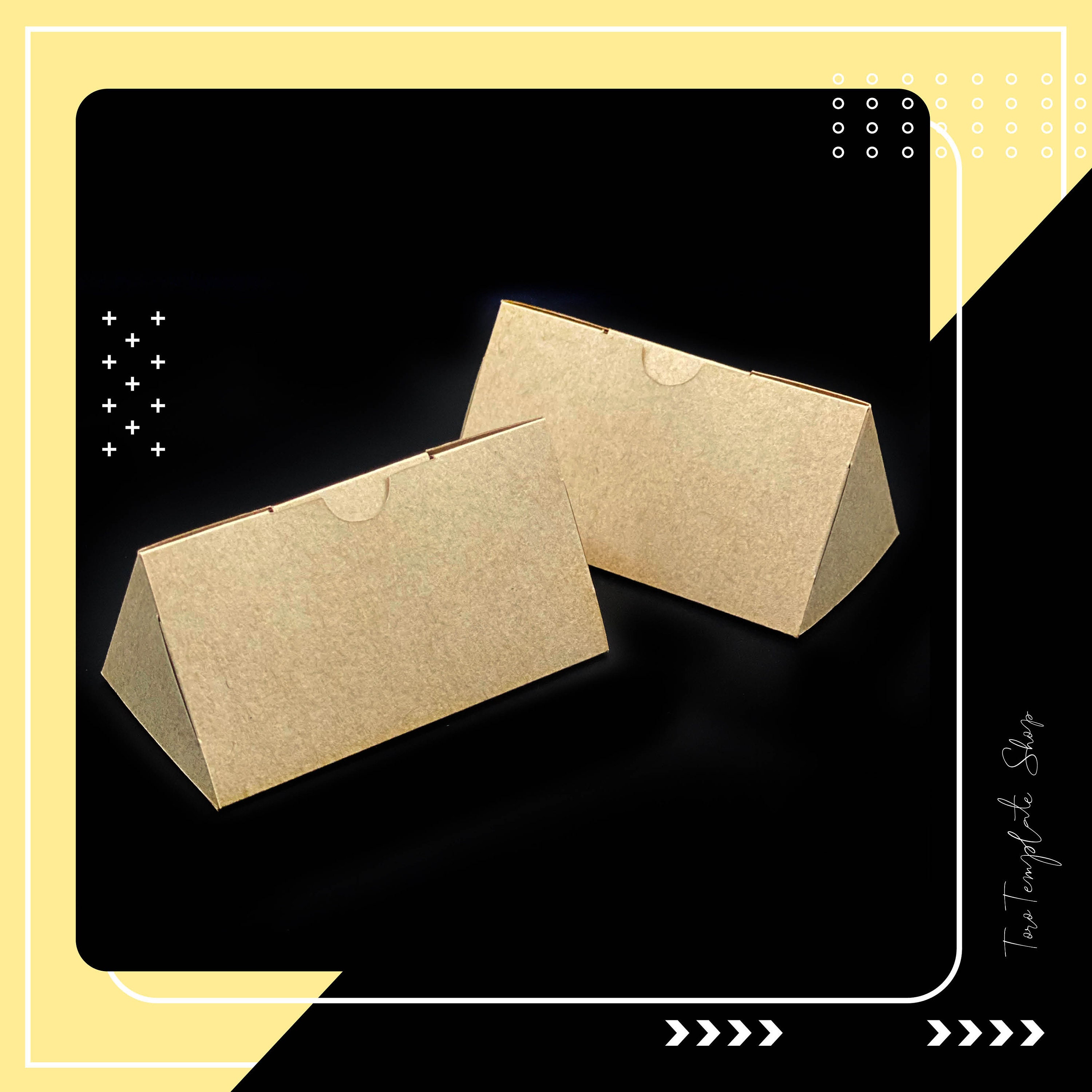 Triangle Box Template, Gift Box Template, Cookies Box Template, Candy ...