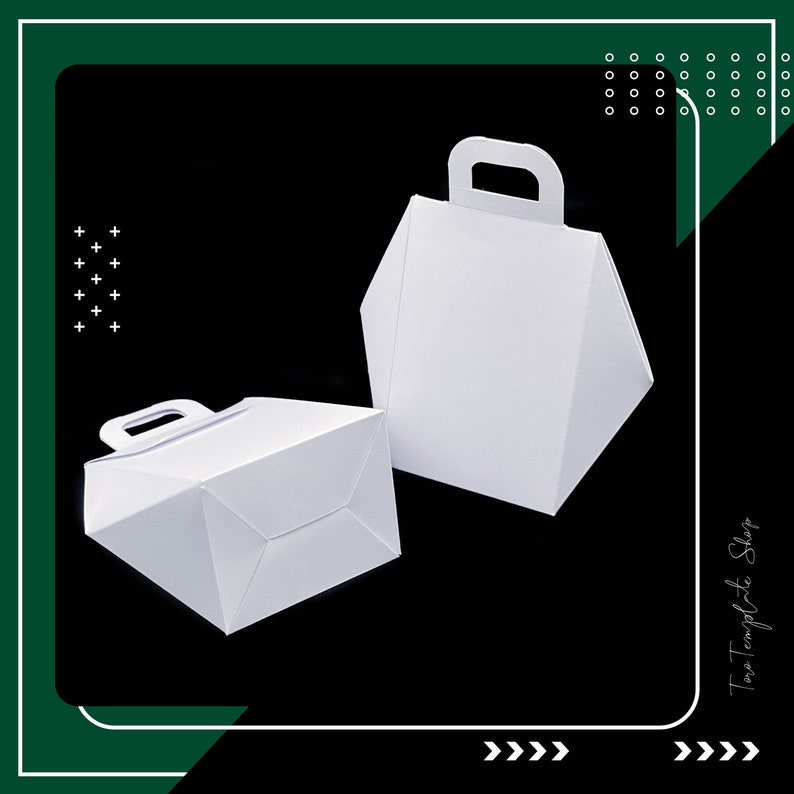 Gift Box Template: Candy Box With Handle (digital Download) - Etsy