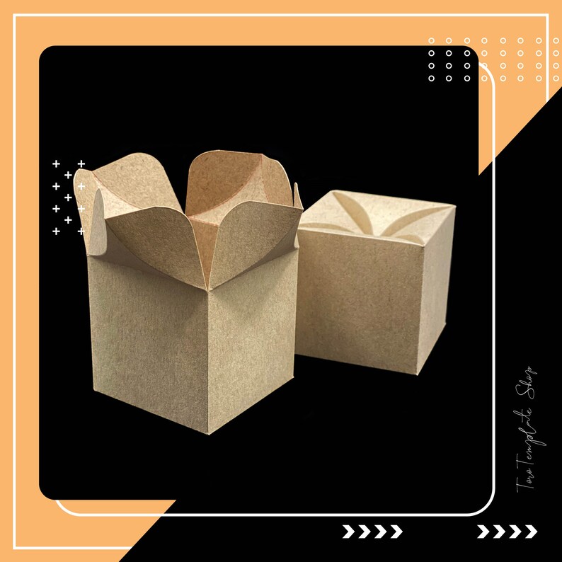 Square Box Template, Gift Box Template, Candy Box Template, Cookies Box ...