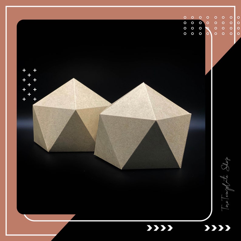 Pentagon Pyramid Box Template: Resizeable Gift/candy Box (digital ...