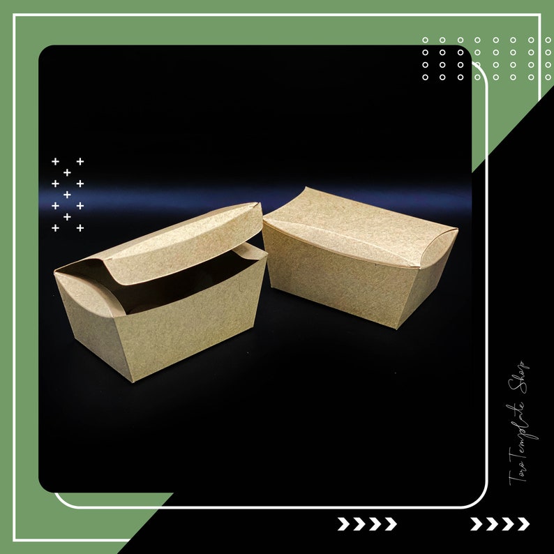 Curved Box Template, Cookies Box Template, Gift Box Template, Candy Box ...