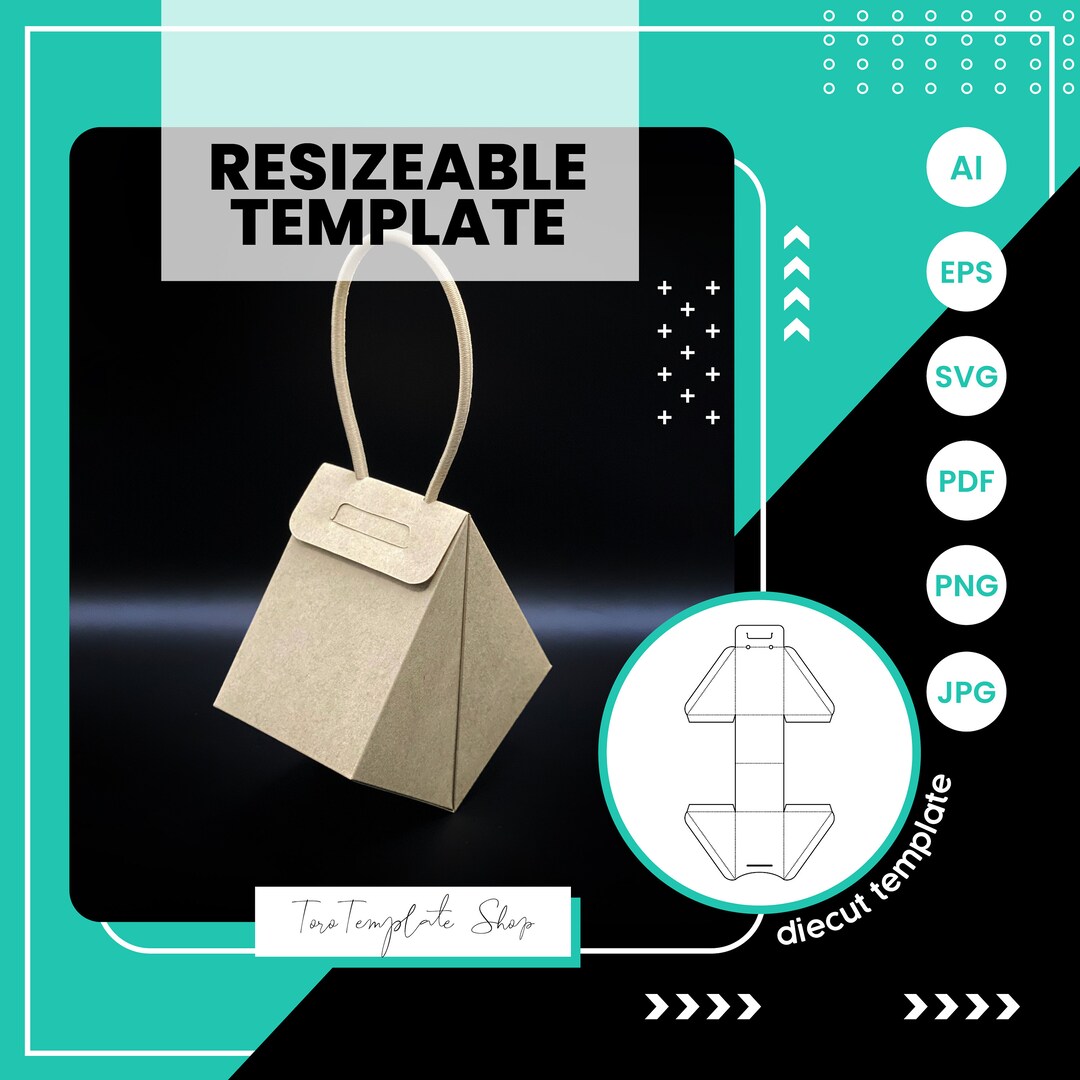 Printable Favor Box Template: Resizeable Gift/candy Box (digital ...