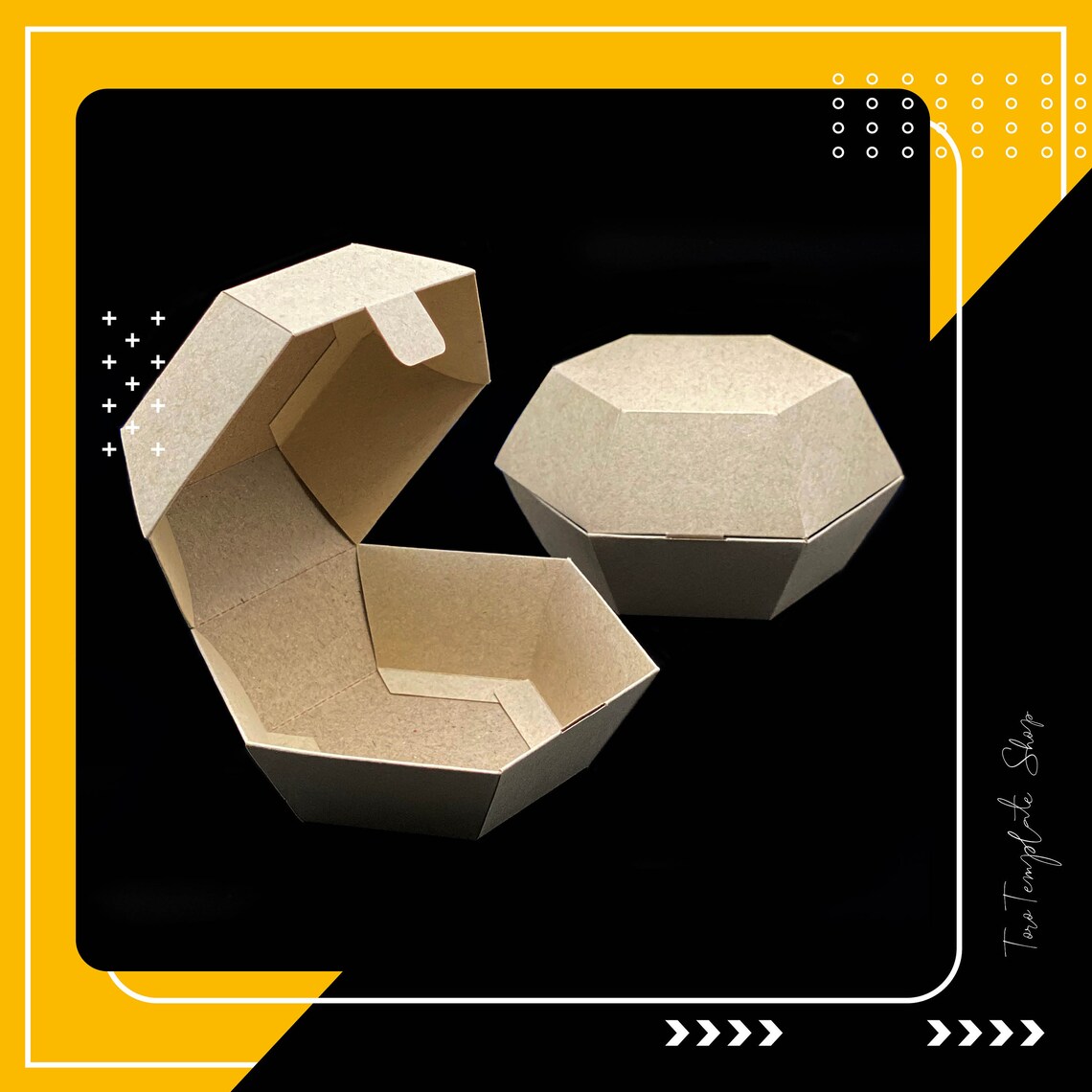 Hexagon Box Template, Gift Box Template, Candy Box Template, Cookies ...