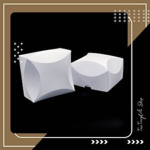 Rectangle Curved Corner Box Template, Gift Box Template, Candy Box ...