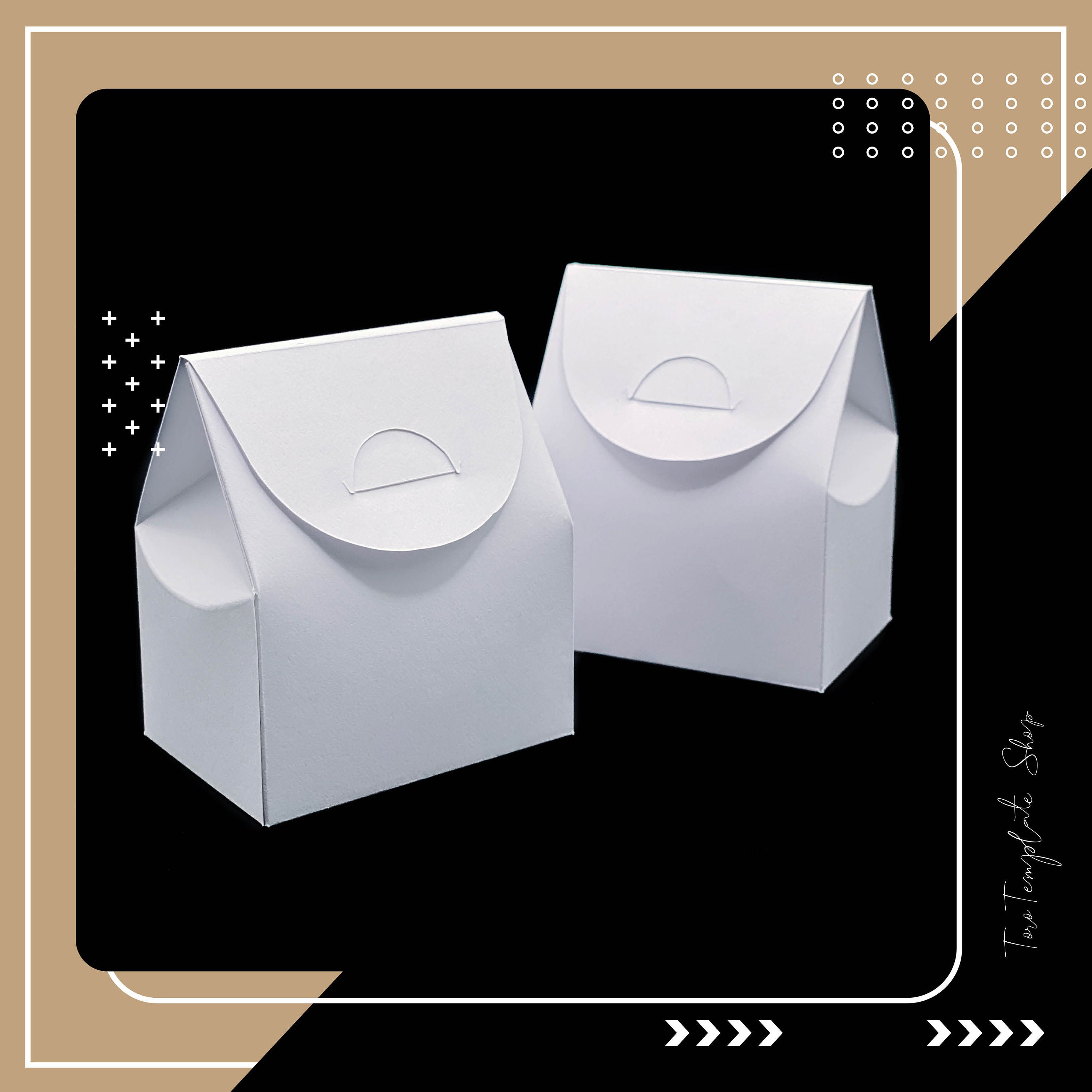 Rectangle Flip Box Template: Resizeable Gift & Candy Box (digital ...