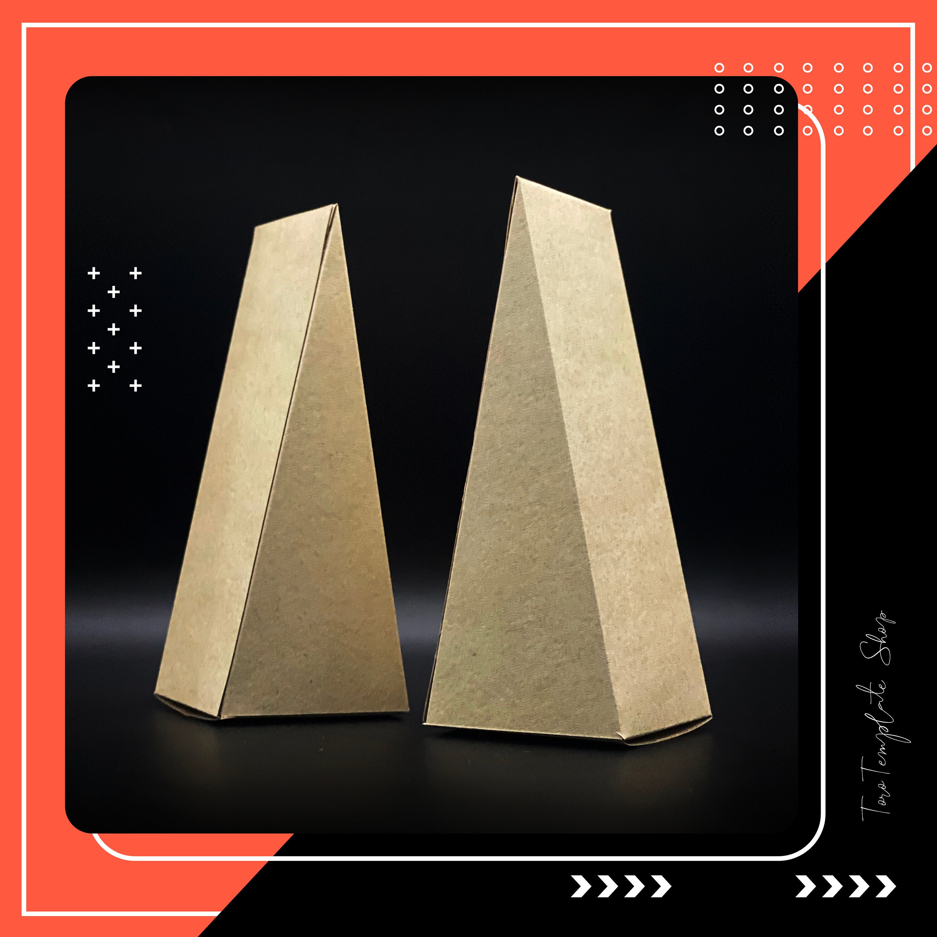 Triangle Box Template, Box Template, Cookies Box Template, Gift Box ...