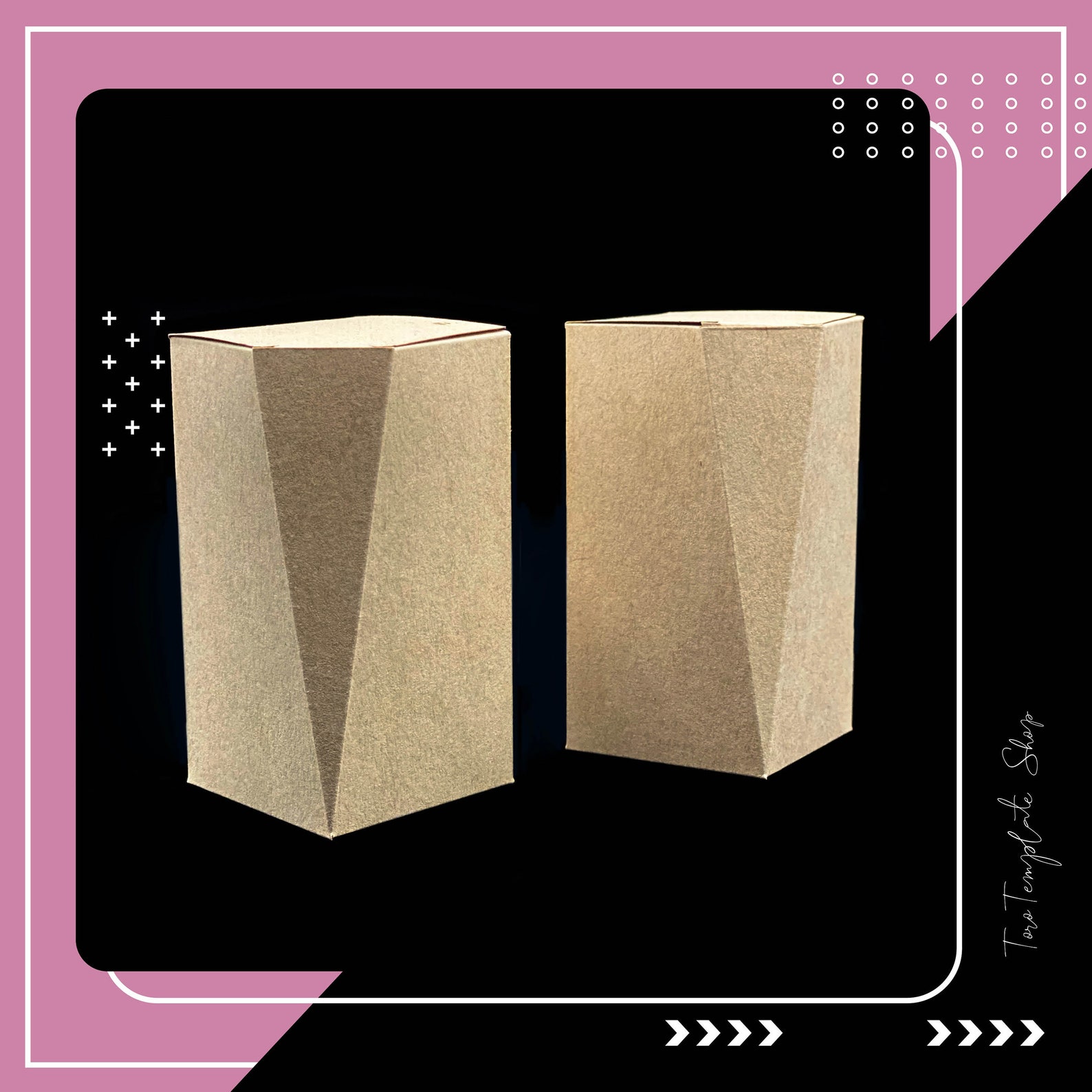 Cut Corner Box Template, Gift Box Template, Candy Box Template, Cookies ...