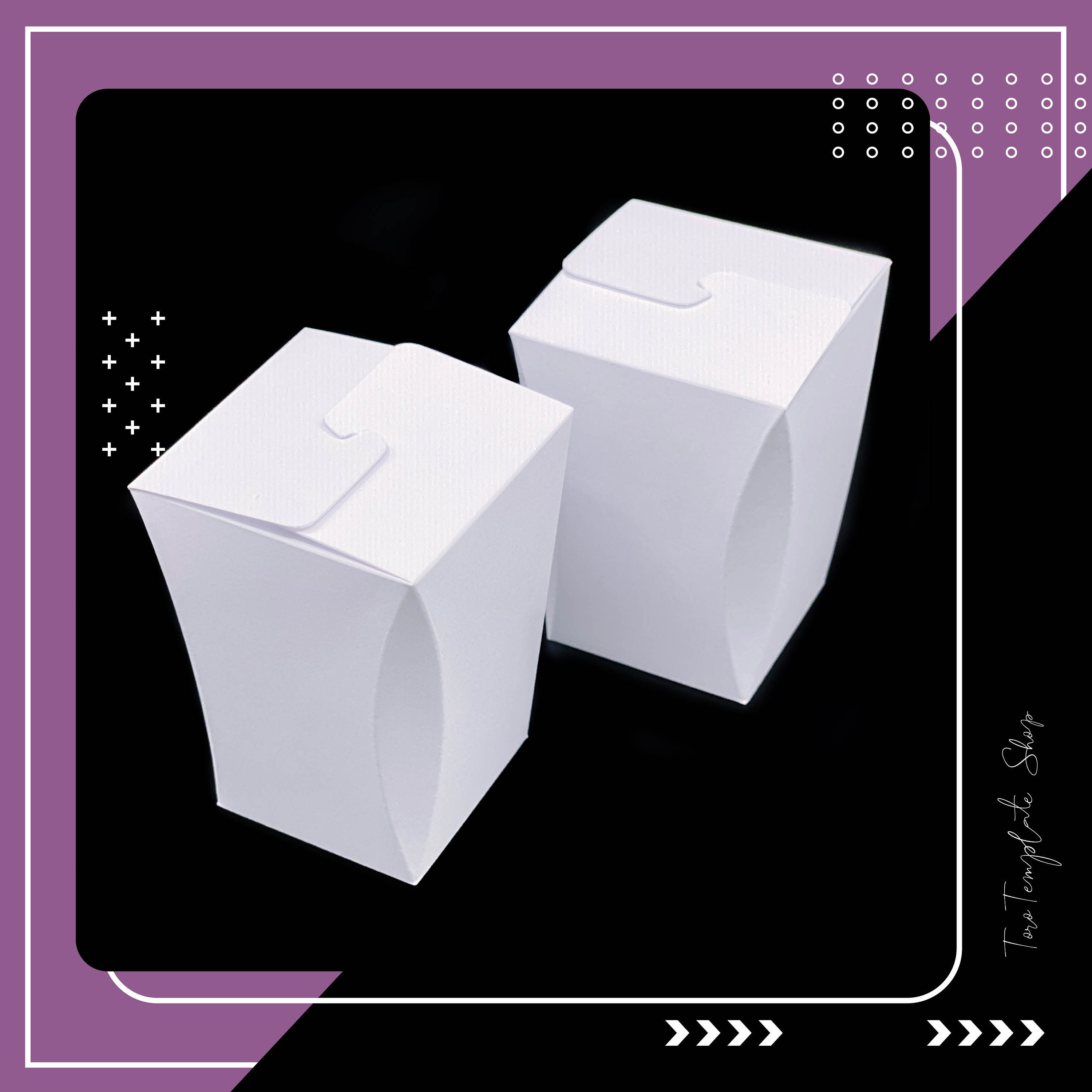 Curved Box Template, Gift Box Template, Candy Box Template, Resizeable ...