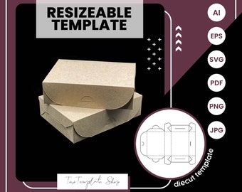 2 Drawer Box Template, Gift Box Template, Candy Box Template ...