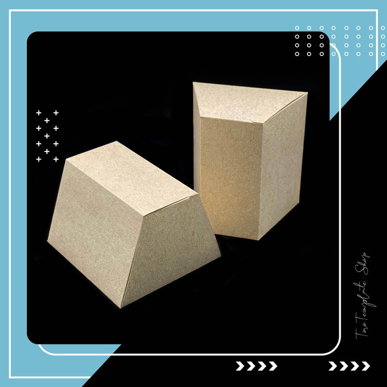 Trapezoid Box Template, Gift Box Template, Candy Box Template, Cookies ...