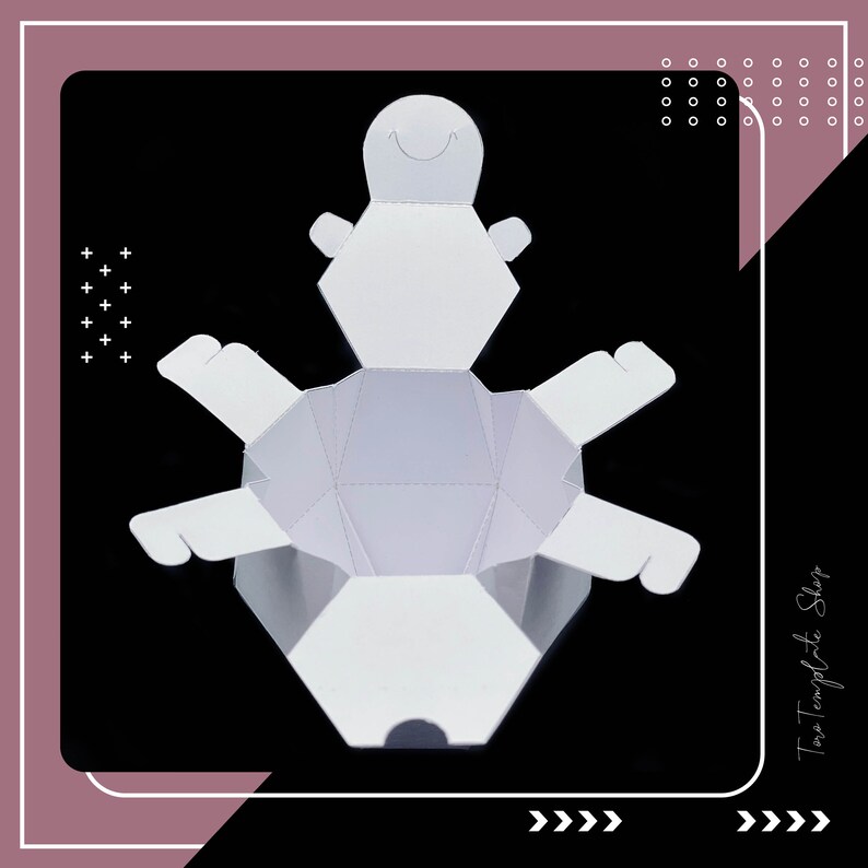 Hexagon Box Template, Gift Box Template, Candy Box Template, Crystal ...