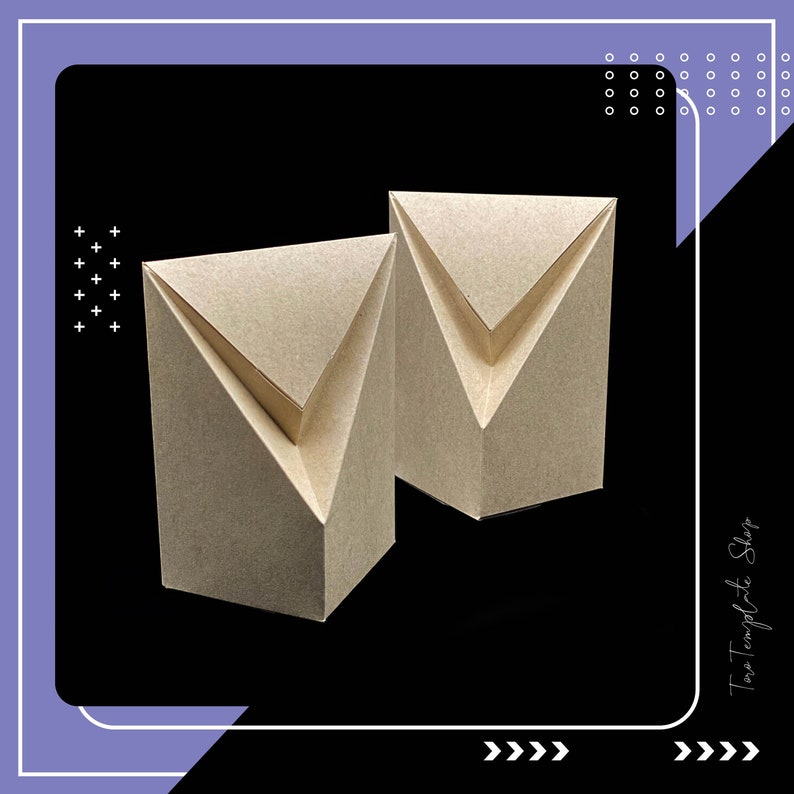 Triangle Gift Box Template: Printable Candy/cookie Box (digital ...