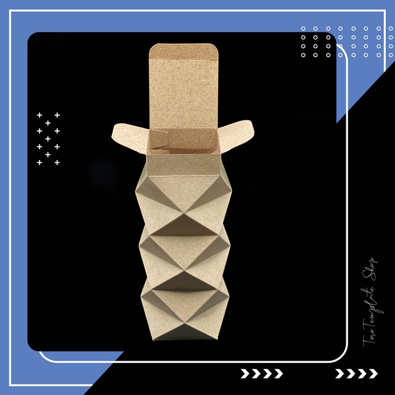 Zigzag Box Template, Gift Box Template, Candy Box Template, Cookies Box ...