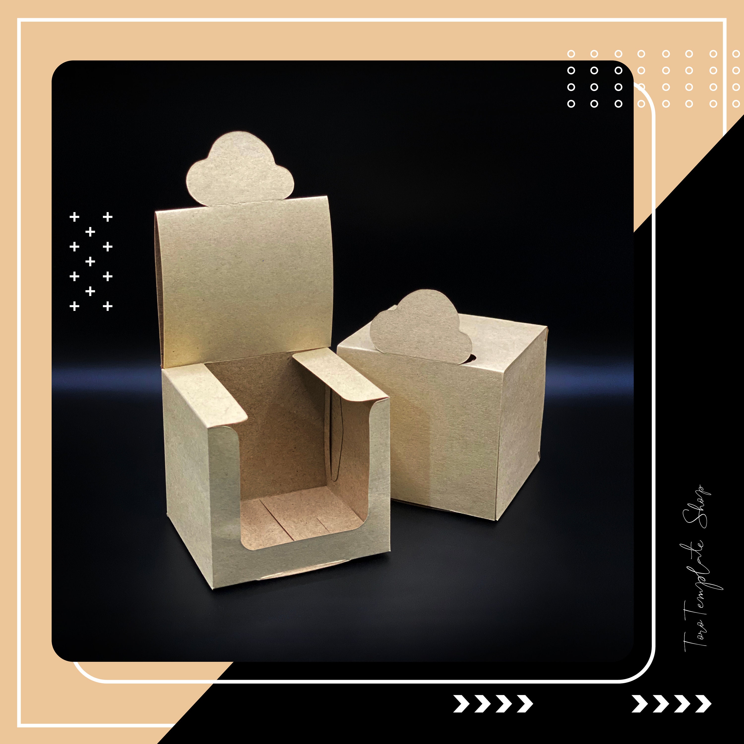 Gift Box Template, Box Template, Candy Box Template, Resizeable ...