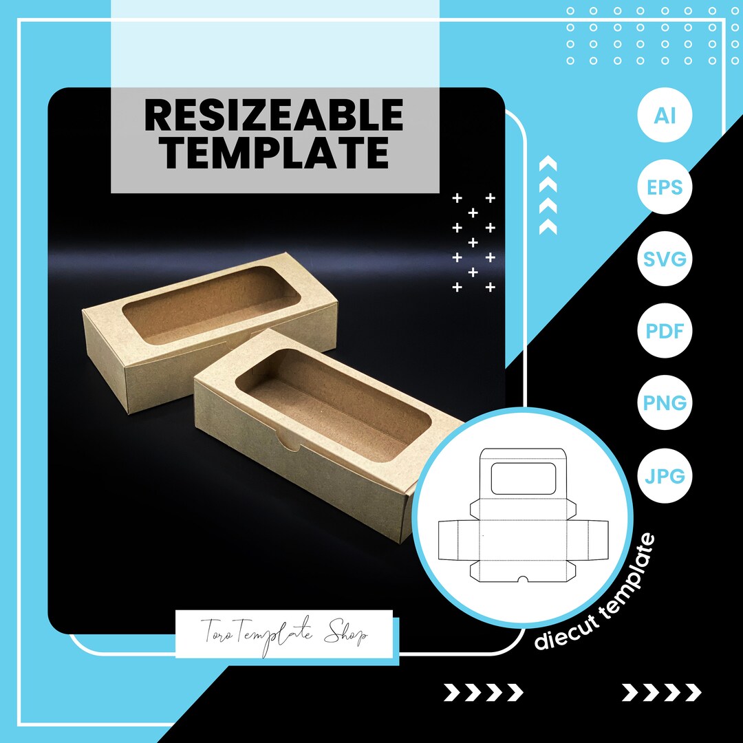 Box Template Cookies Box Template Gift Box Template Candy - Etsy