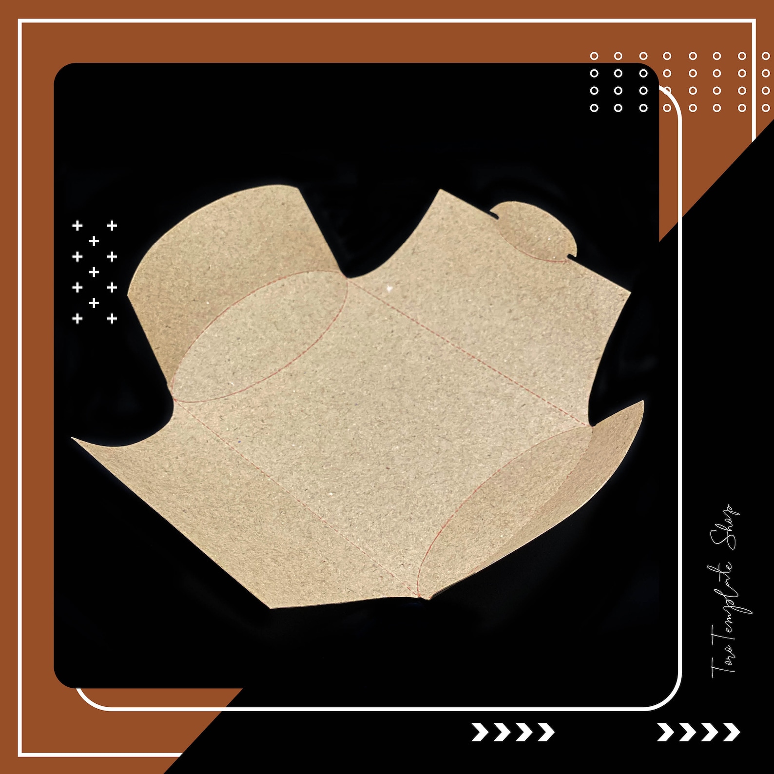 Curved Box Template, Gift Box Template, Candy Box Template, Cookies Box ...