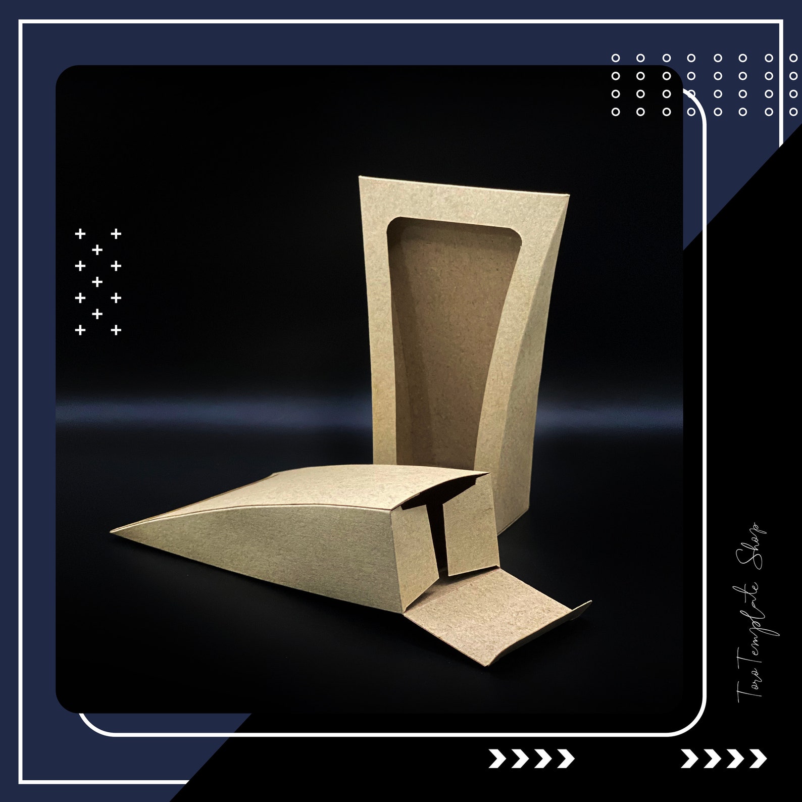 Curved Box Template, Box Template, Gift Box Template, Candy Box ...