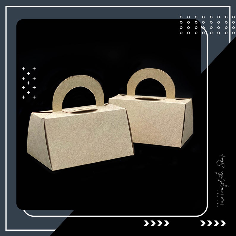 Trapezoid Gift Box Template: Printable Candy/cookie Box (digital ...