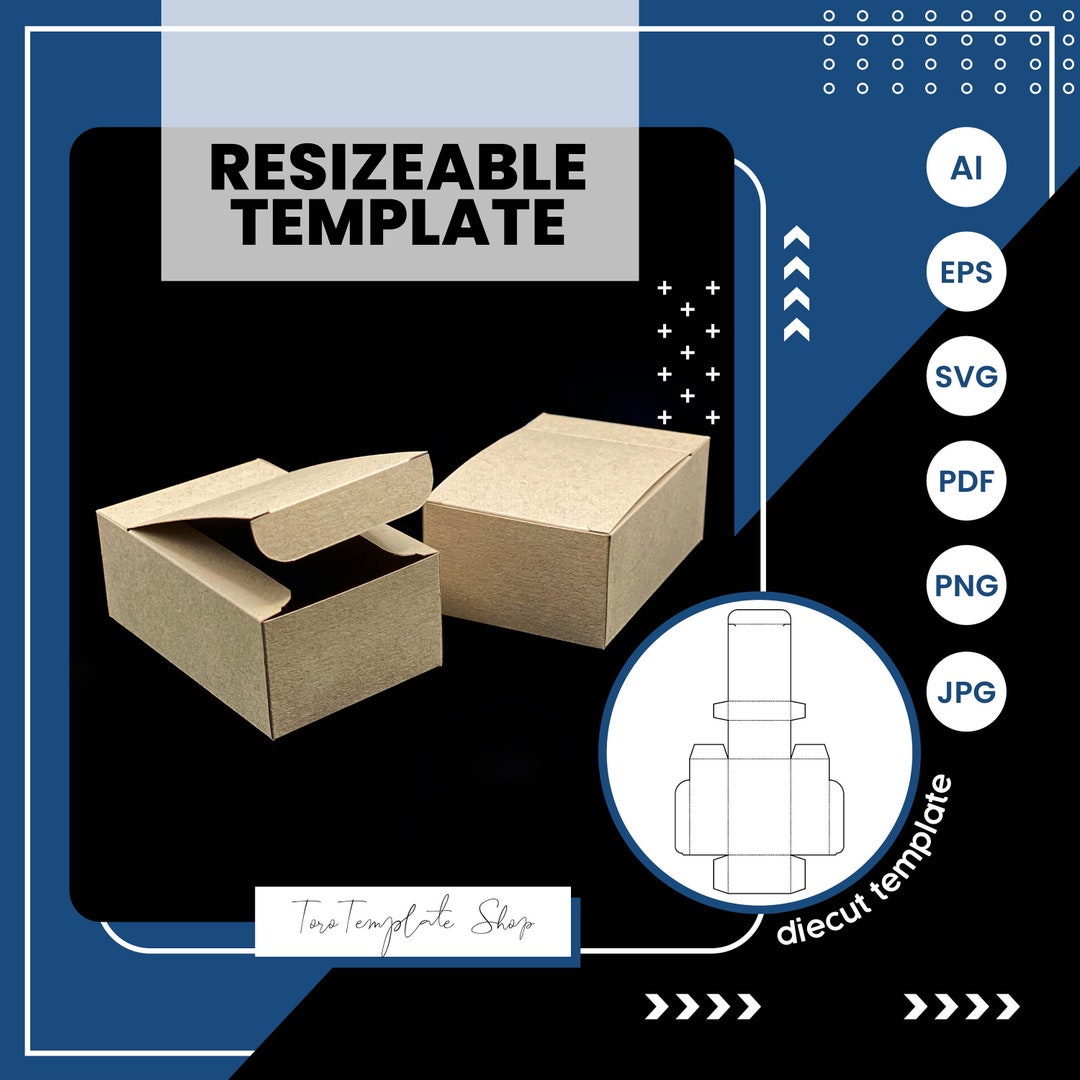 Rectangle Box Template, Gift Box Template, Candy Box Template, Cookies ...